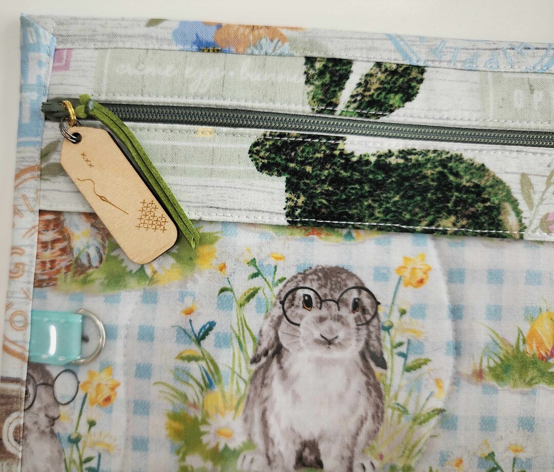 Cross Stitch Project Bag - Vinyl Front Project Bag - Embroidery Project ...