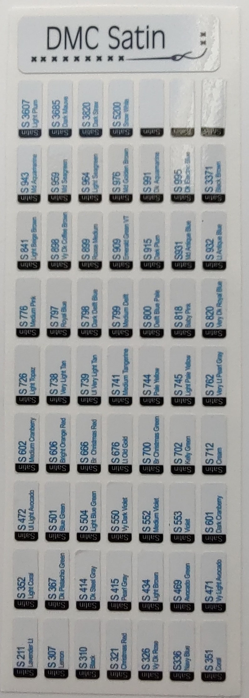 Floss Labels-dmc Cotton-dmc Light Effects-dmc Coloris-dmc Etoile-dmc ...