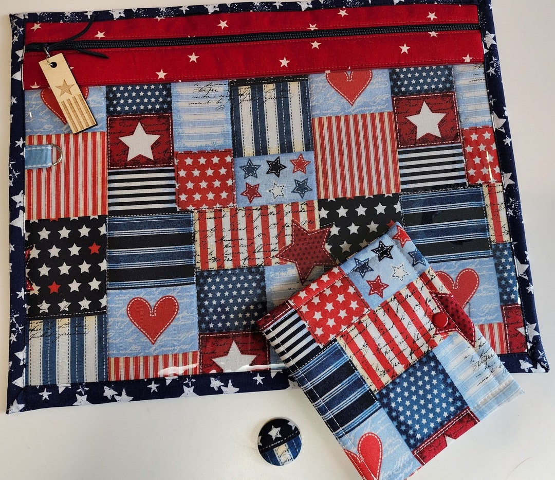 Cross Stitch Project Bag - Vinyl Front Project Bag - Organizing Project ...