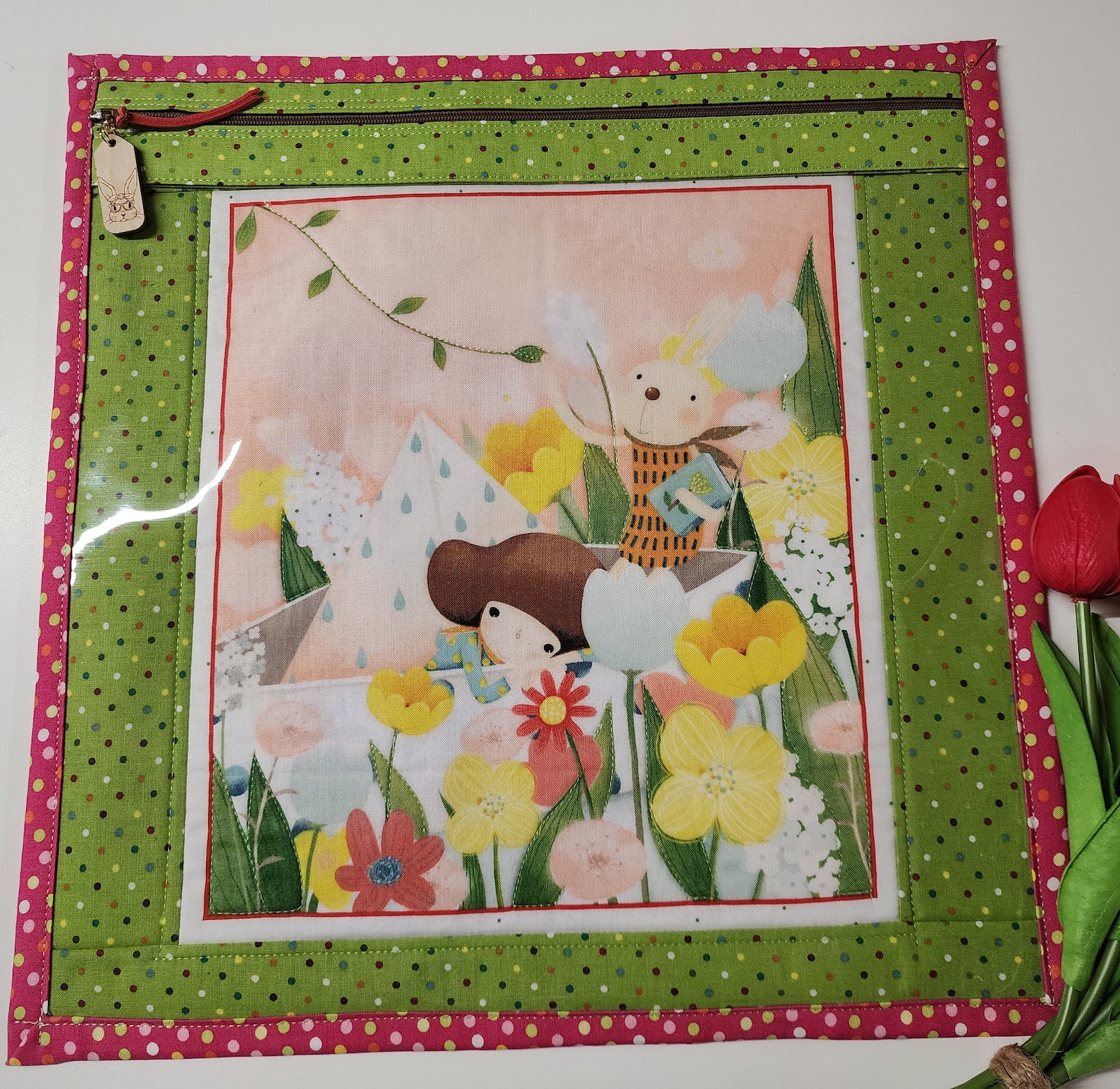 Cross Stitch Project Bag-vinyl Front Project Bag-embroidery Project Bag ...