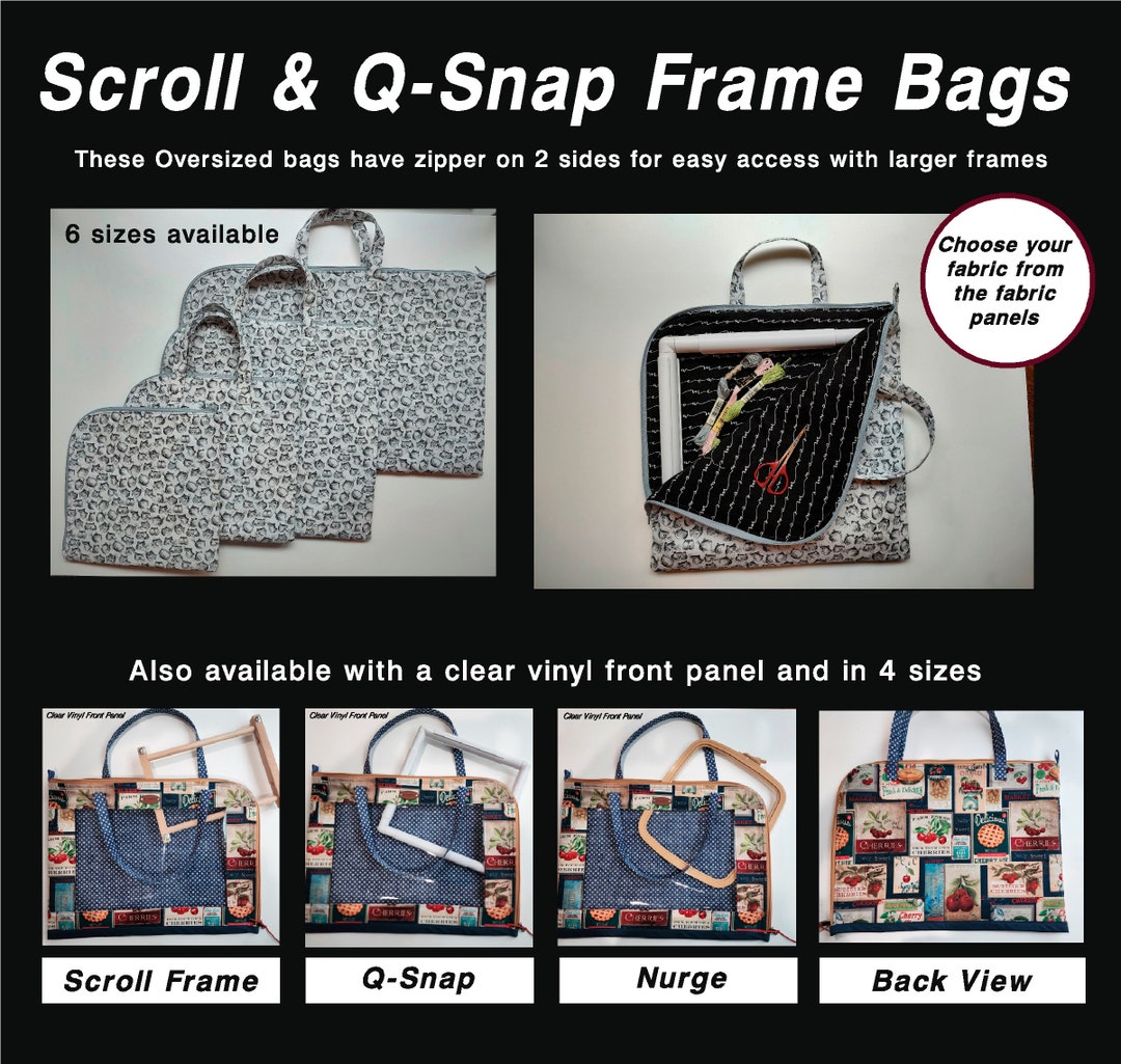 Scroll, Q-snap & Nurge Frame Bage With Vinyl Front Project Bag ...
