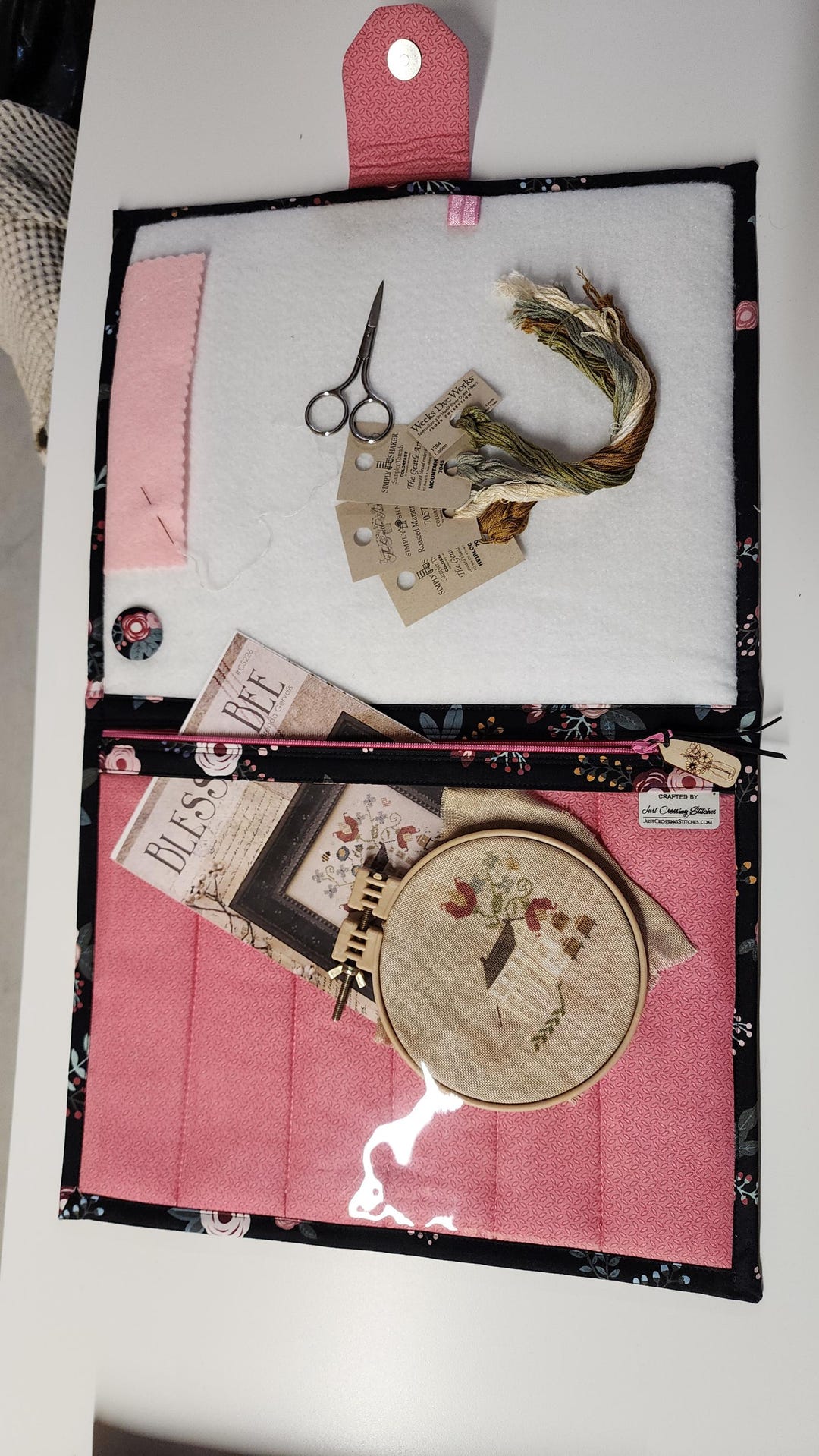 Floss Thread Mat Book ORT Catcher Needle Work Accessory Bag With Thread ...