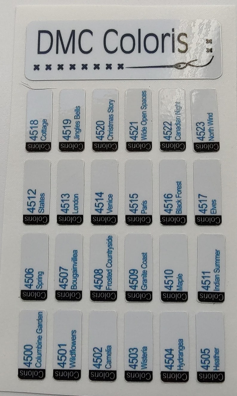 Floss Labels-dmc Cotton-dmc Light Effects-dmc Coloris-dmc Etoile-dmc ...