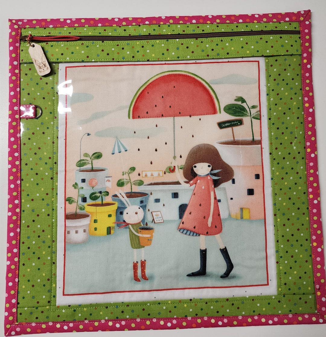 Cross Stitch Project Bag-vinyl Front Project Bag-embroidery Project Bag ...