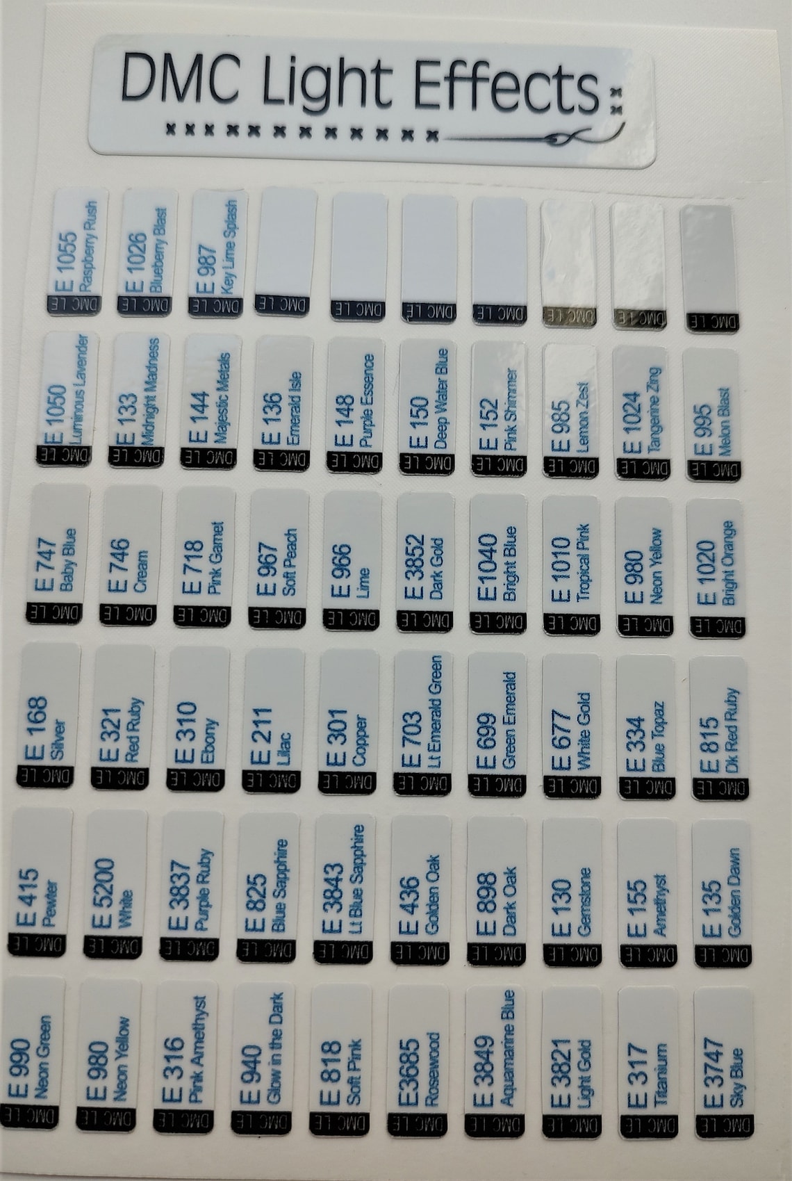 Floss Labels-dmc Cotton-dmc Light Effects-dmc Coloris-dmc - Etsy