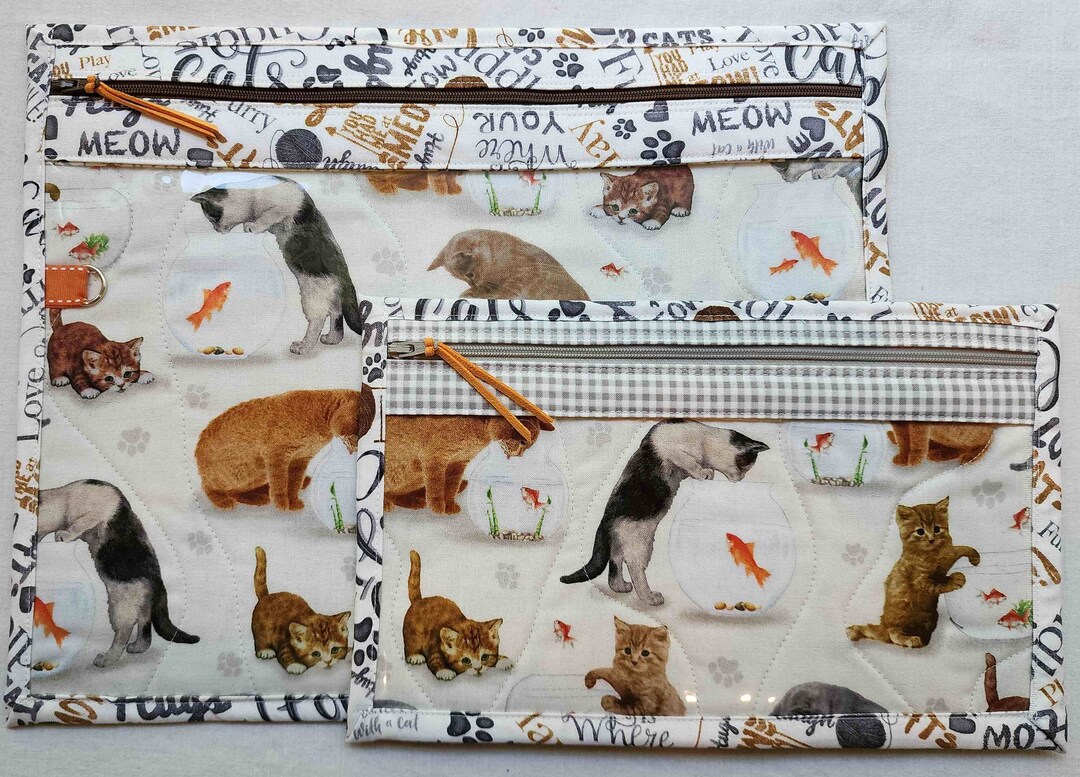 Cross Stitch Project Bag With Vinyl Front Project Bag for Cross Stitch ...