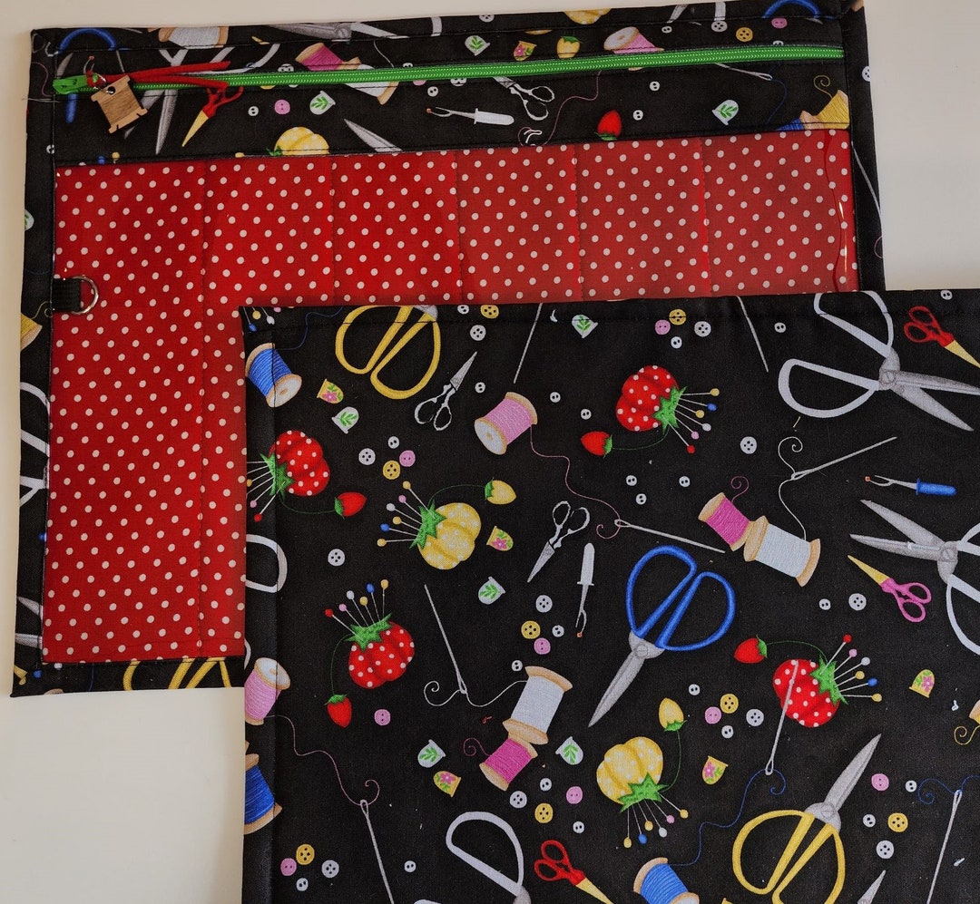 Cross Stitch Project Bag - Vinyl Front Project Bag - Organizing Project ...