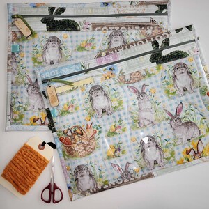 Cross Stitch Project Bag - Vinyl Front Project Bag - Embroidery Project ...