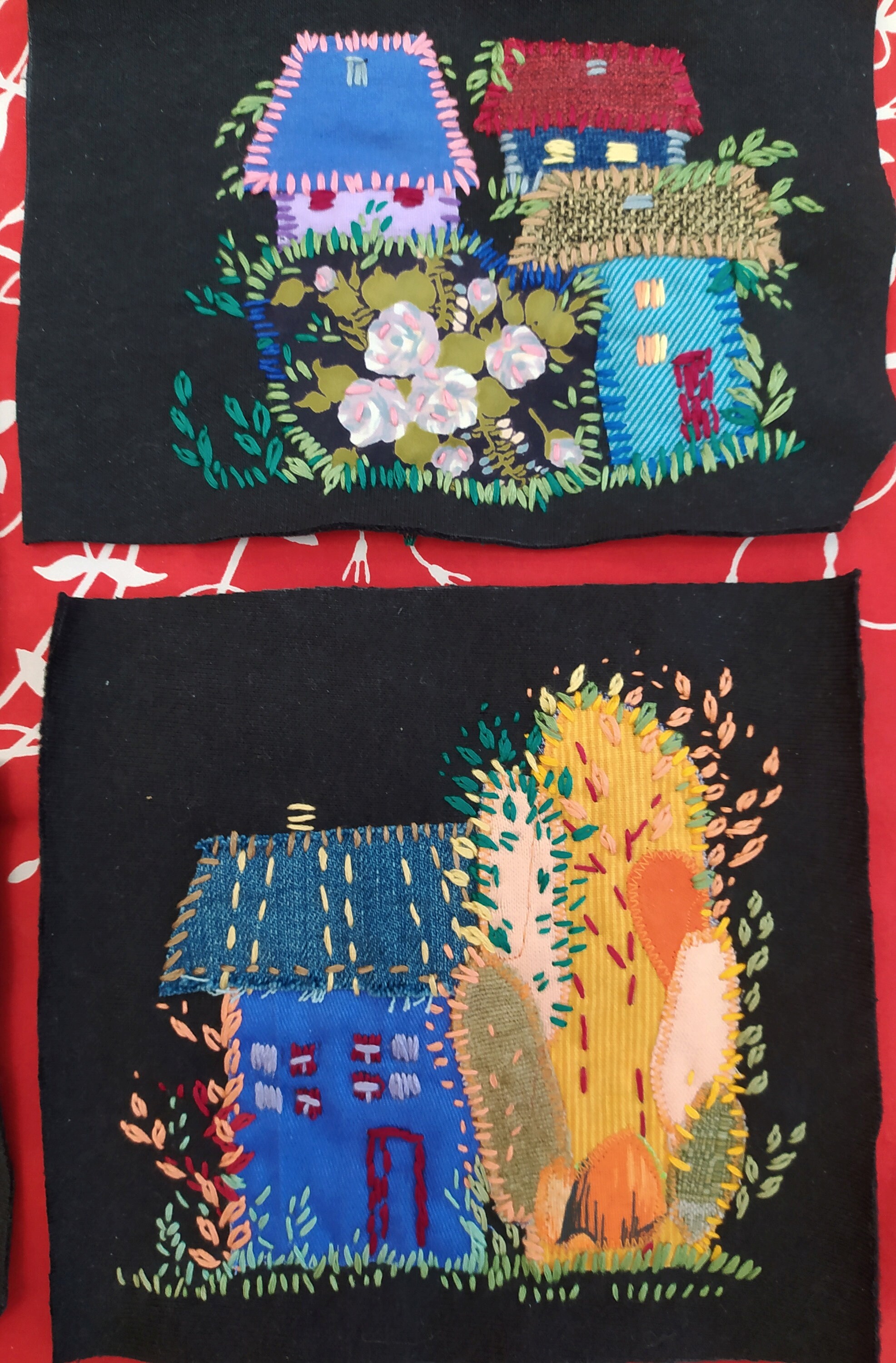 Patch Panel Fabric Piece Applique Embroidery Applique Hand Embroidery ...