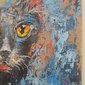 Cat Abstract Art, Impasto Cat, Palette Knife Painting, Impasto Oil, Cat ...