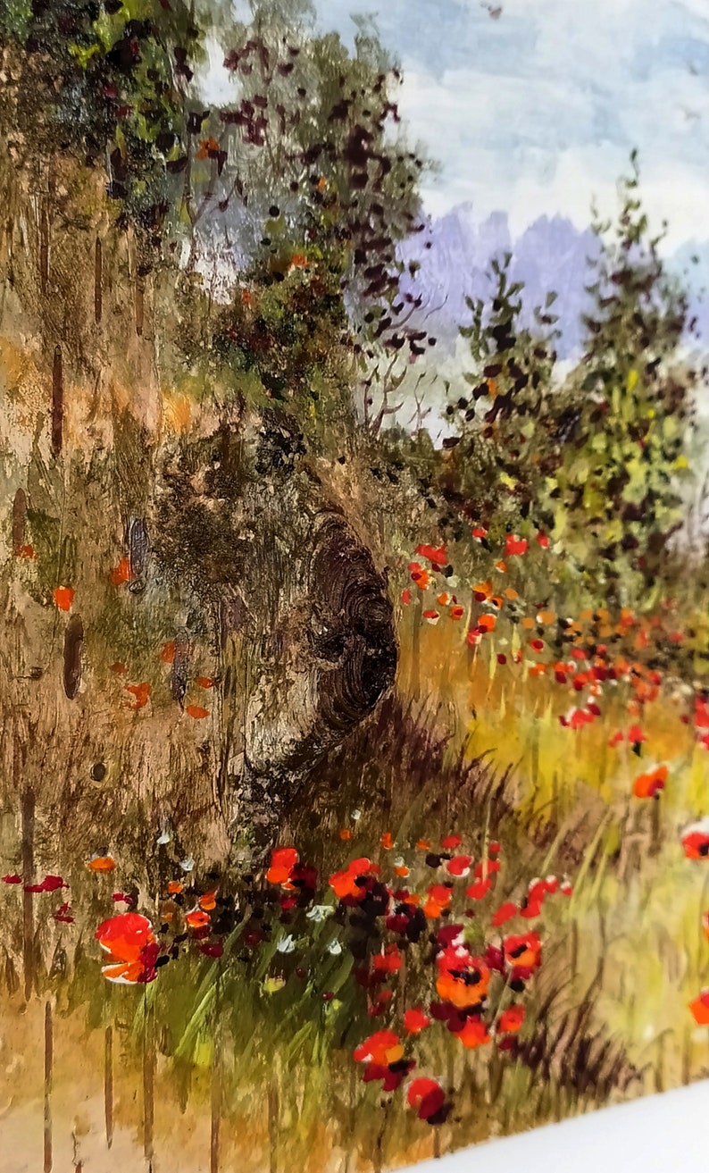 Bark Wall Art, Painting on Birch Bark, Picture Made of Wood, Original ...