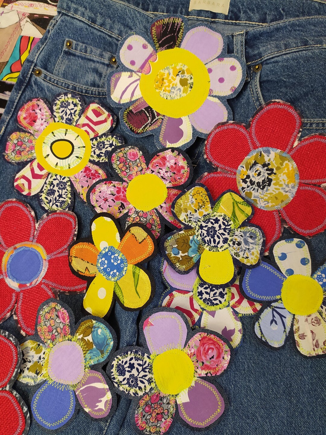 Patches With Flowers,patches From Textiles on Jeans, Hats,jackets,bags ...