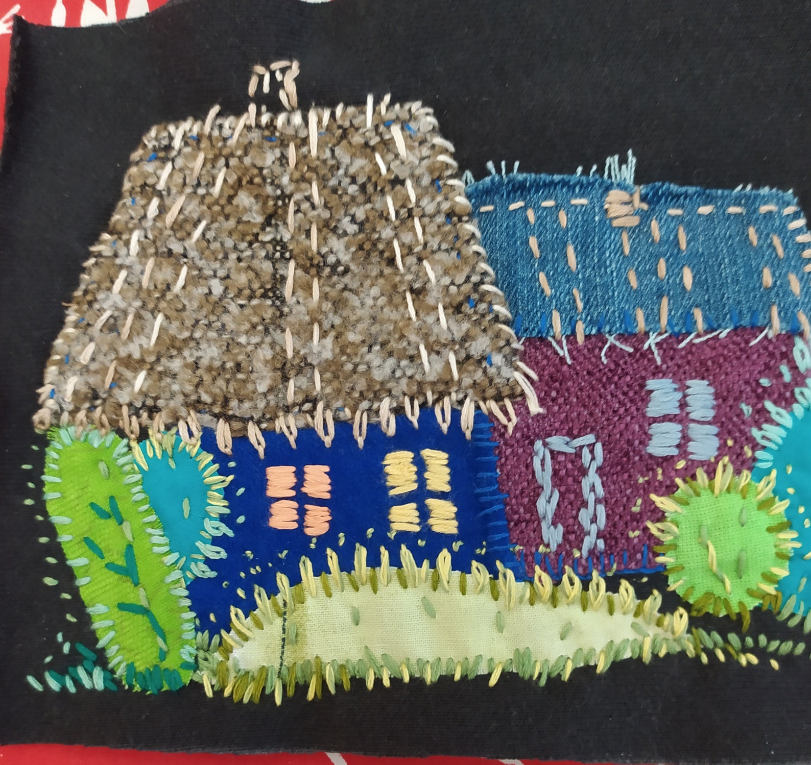 Patch Panel Fabric Piece Applique Embroidery Applique Hand Embroidery ...