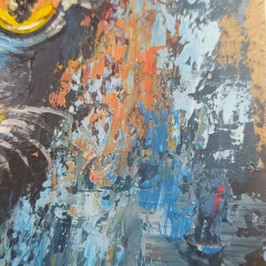 Cat Abstract Art, Impasto Cat, Palette Knife Painting, Impasto Oil, Cat ...