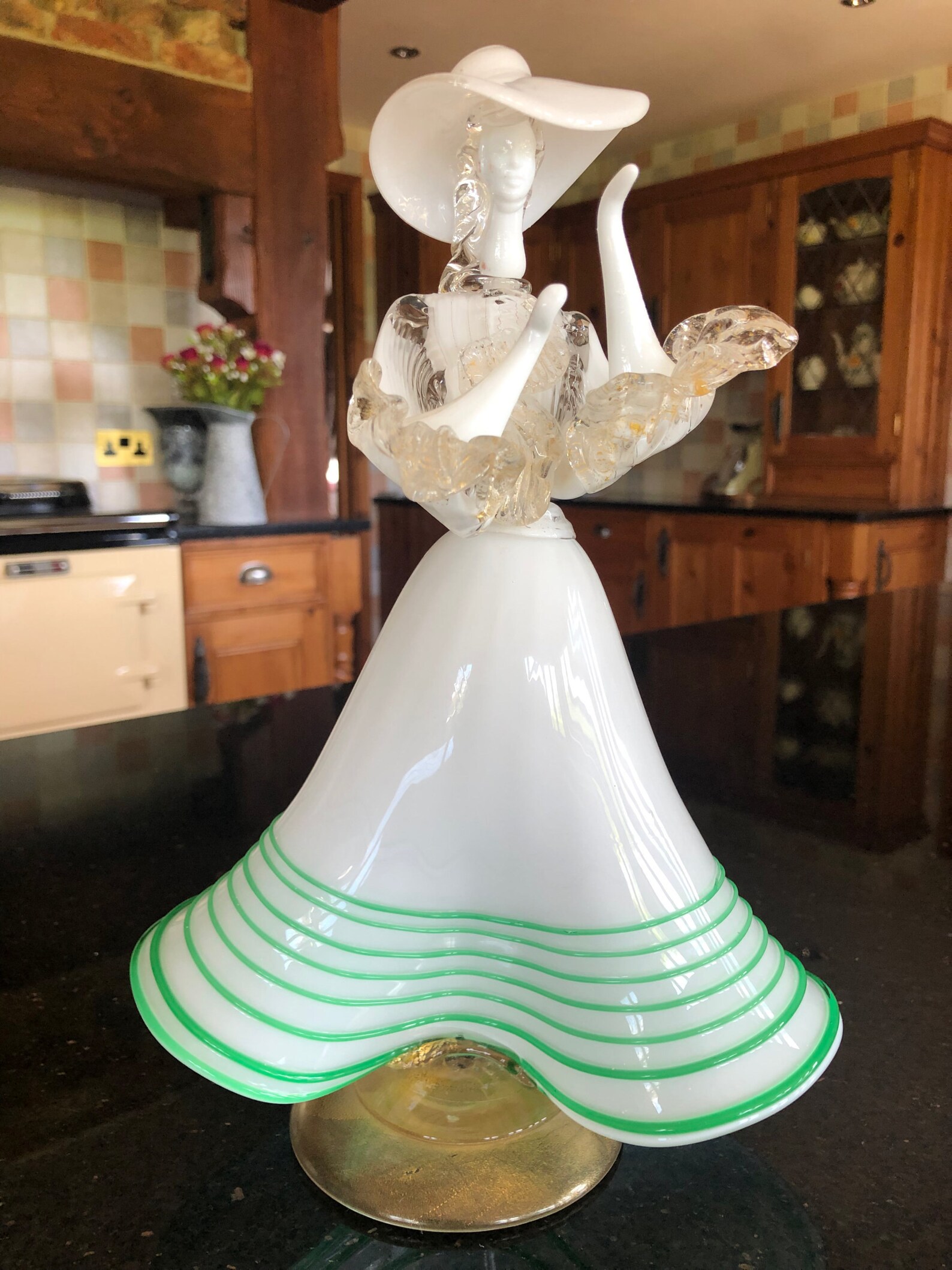 Rare Vintage Murano Glass Dancing lady in White | Etsy