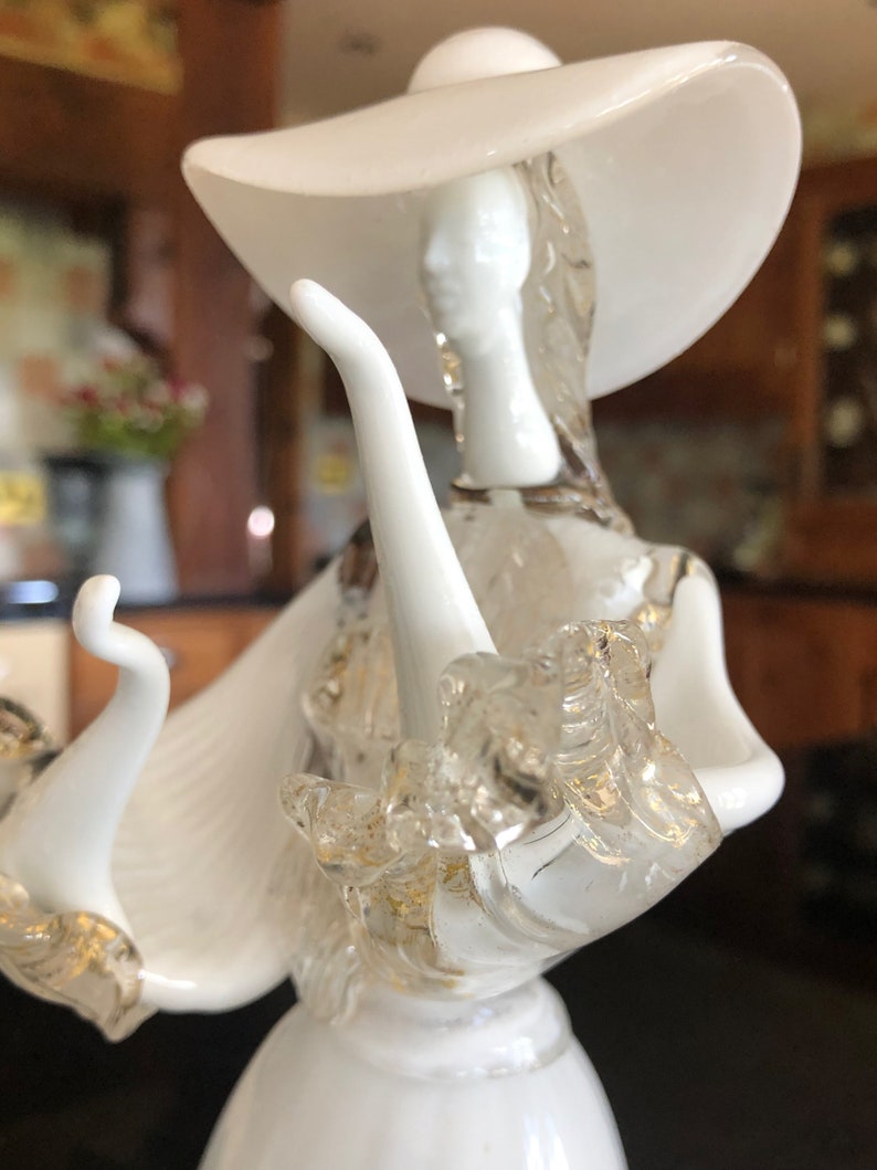 Rare Vintage Murano Glass Dancing lady in White | Etsy