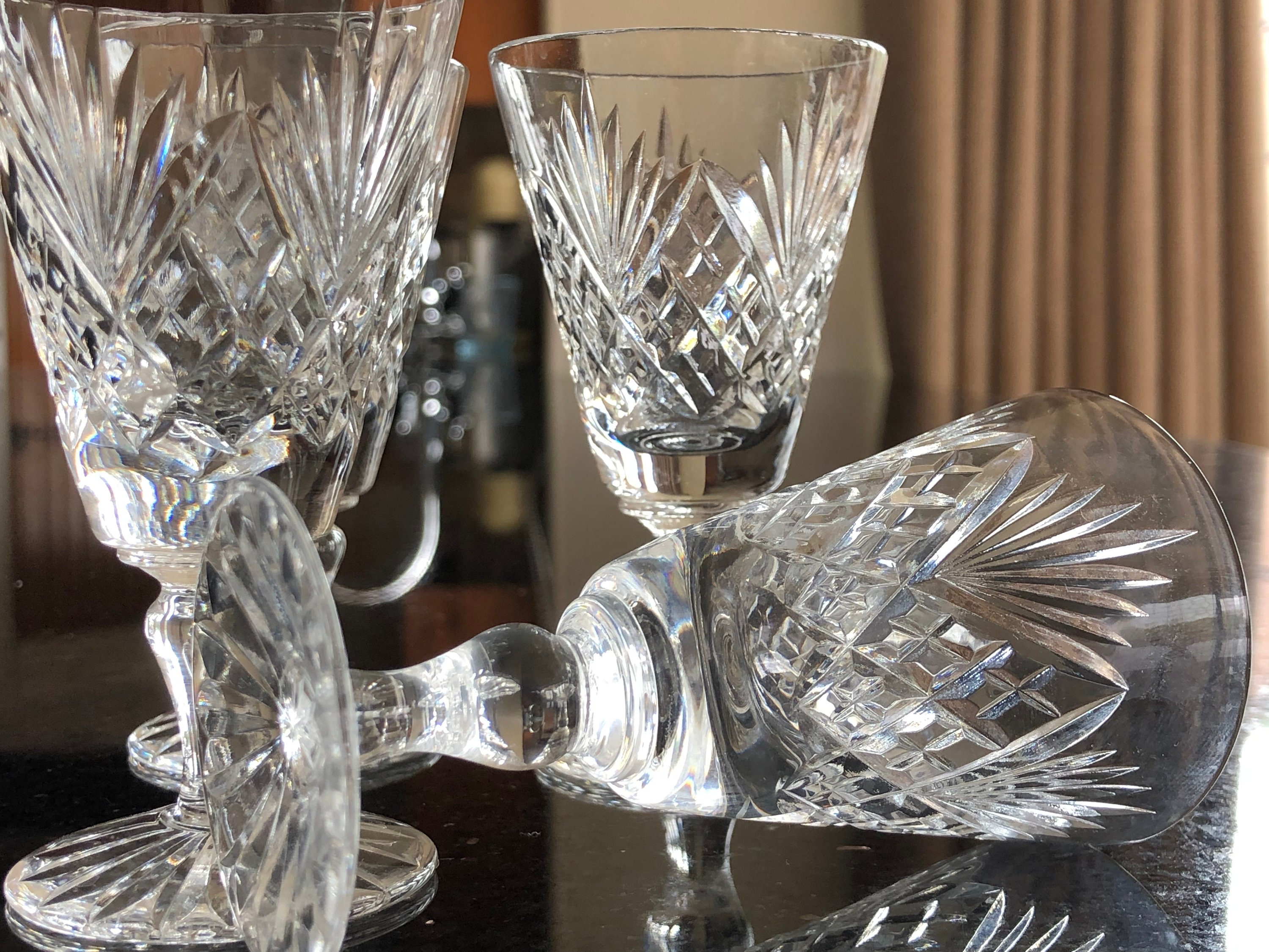 Royal DOULTON Crystal - JUNO Cut - Set of 4 Liqueur Glass - 3 3/4" - Etsy UK