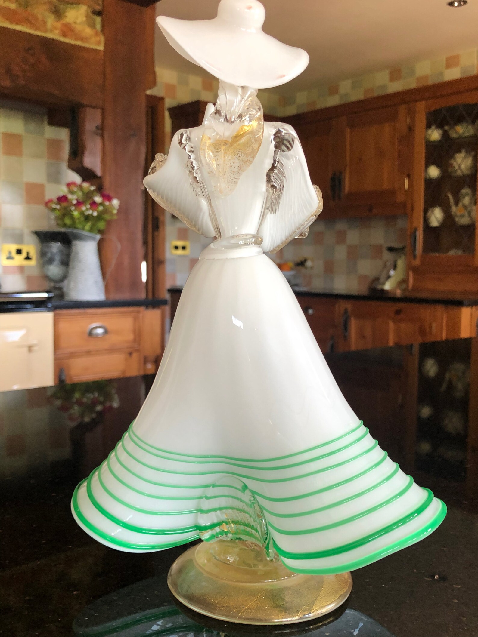 Rare Vintage Murano Glass dancing Lady in White | Etsy