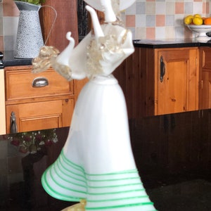 Rare - Vintage Murano Glass “dancing Lady in White" Figurine - Etsy
