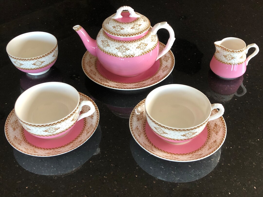 Rare Antique Pink Royal Worcester Tete-a-tete Tea Set - Etsy