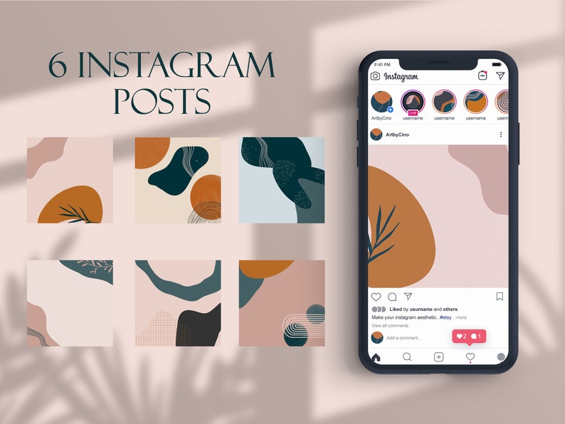 100 Modern Abstract Elements, Abstract PNG Shapes, Instagram Templates ...