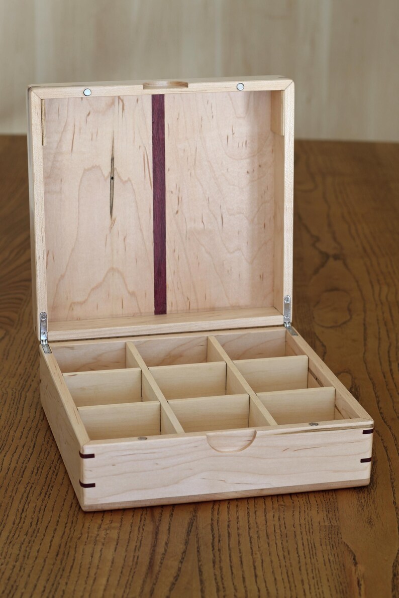 Hand Crafted Custom Wooden Tea Box - Etsy