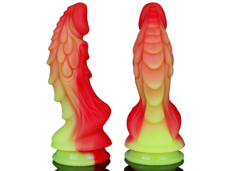 Big Flame Fantasy Dragon Dildo Sex Toy Premium Silicone Red And Etsy Uk