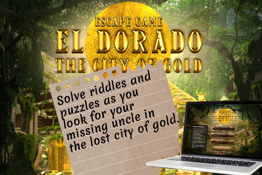 Escape Game El Dorado the City of Gold Printable Escape Room Virtual ...
