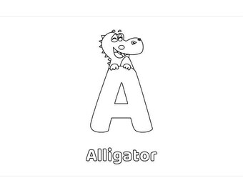 Alphabet Coloring Pages Instant Digital Download Kids Coloring Sheets ...