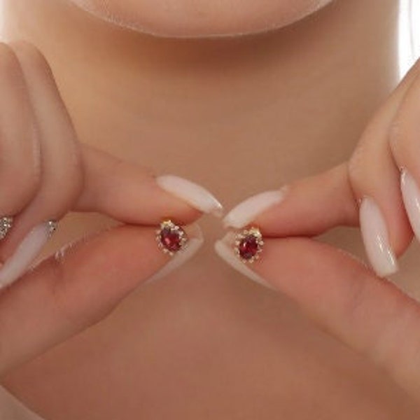 Ruby Earrings - Etsy