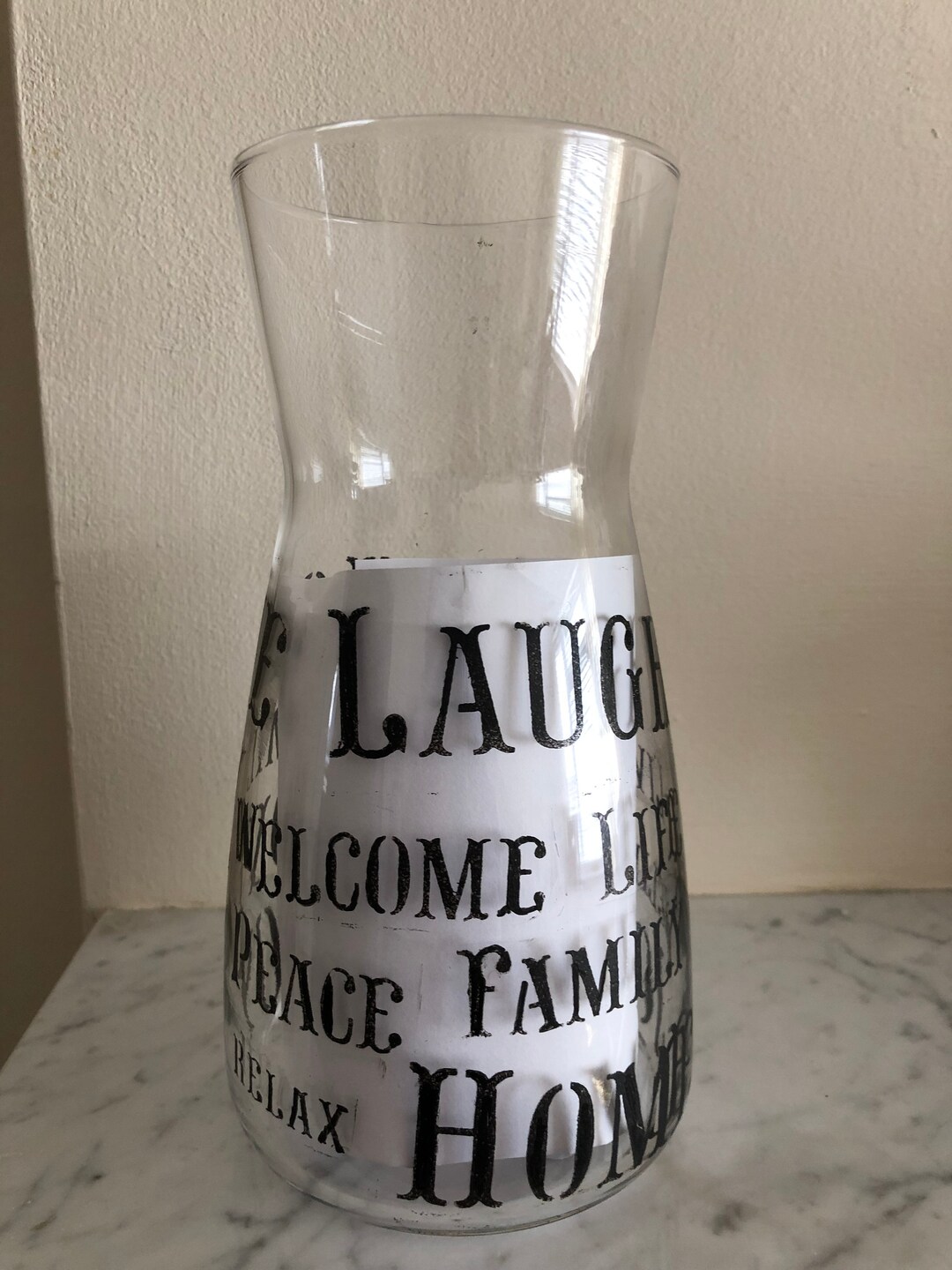Hand-painted Glass Vase: Inspirational Words, Positive Vibes Gift - Etsy