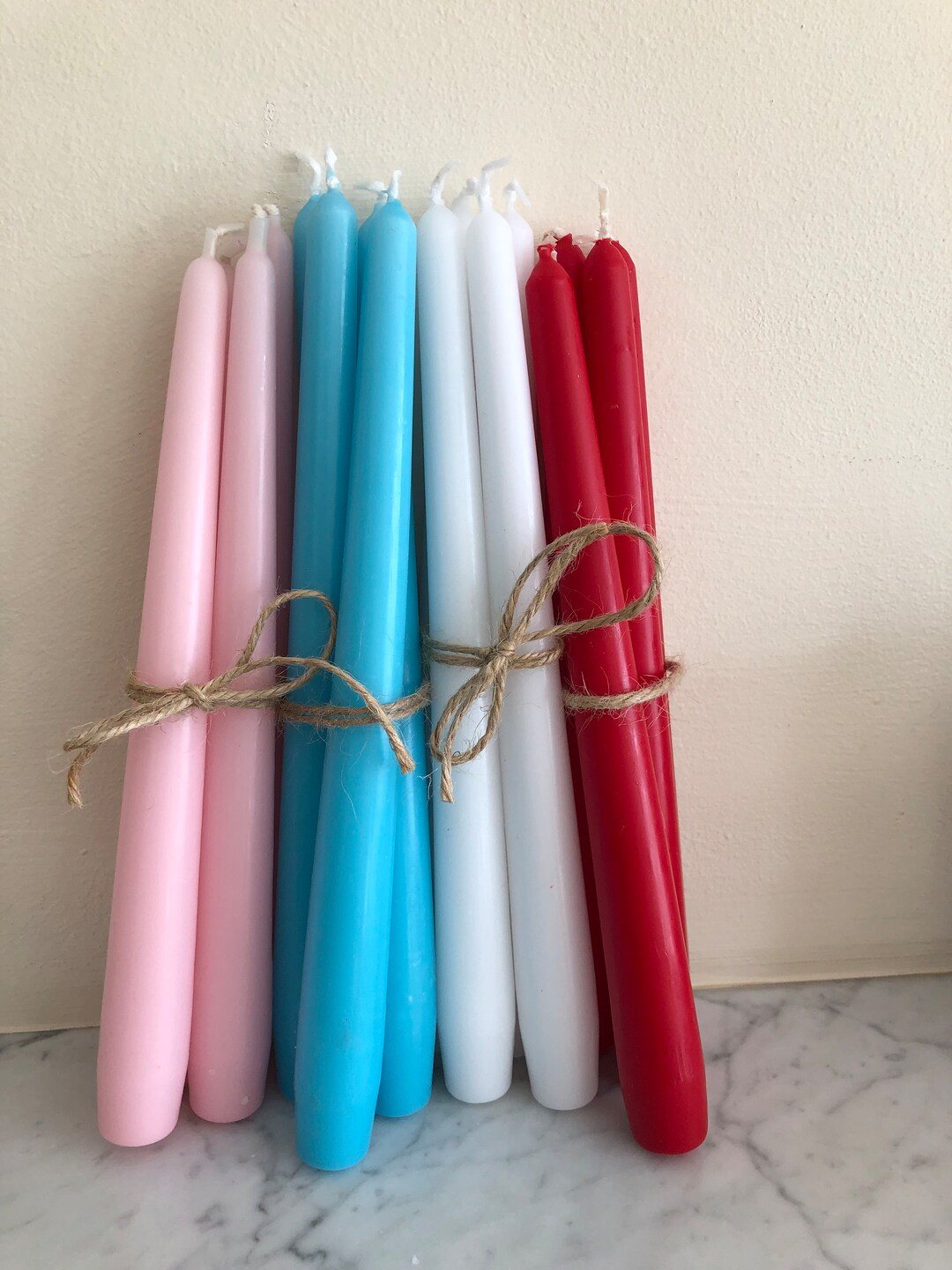 Pastel Tapered Candles, Long Dinner Candles , Choose Your Colour , 4 ...