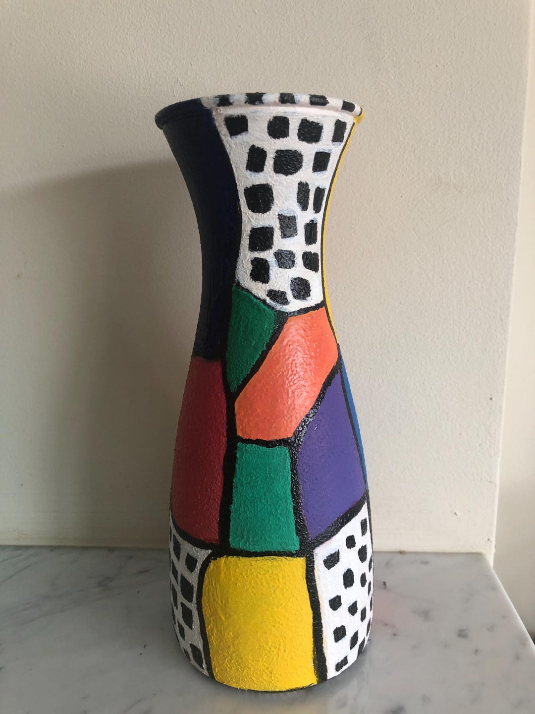 Abstract Art Glass Vase: Colorful Vase - Etsy