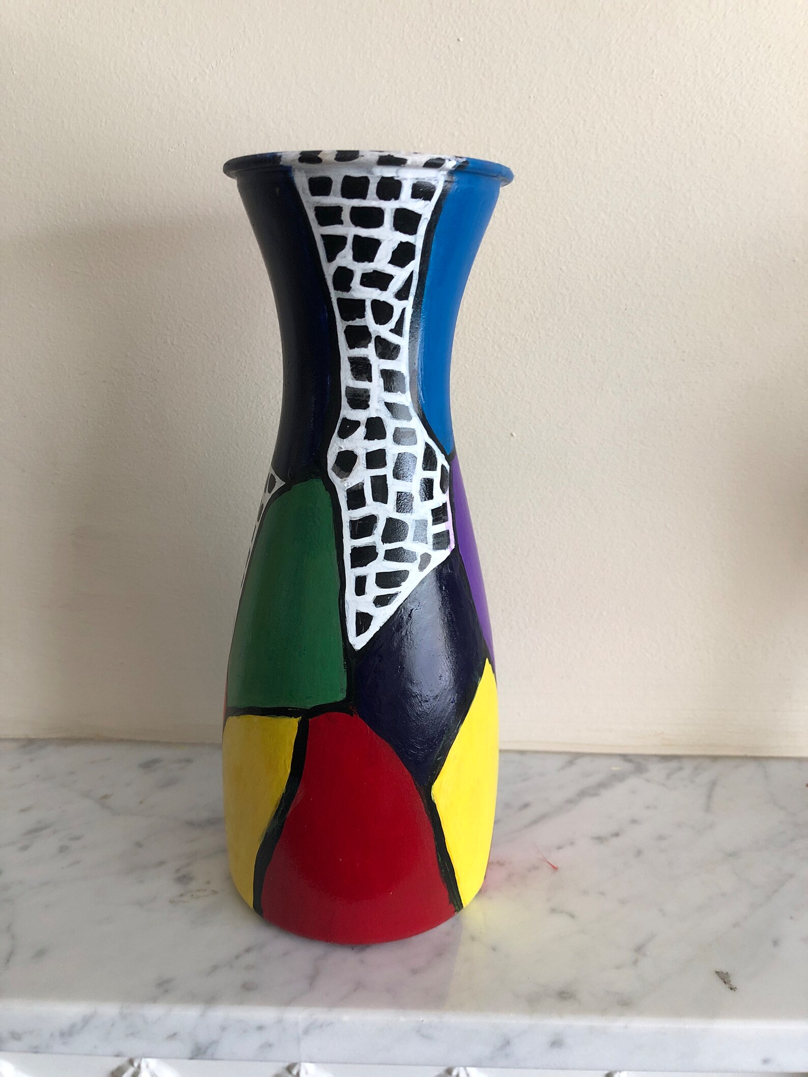 Abstract Art Vasedecorative Vase Colourful Vase - Etsy