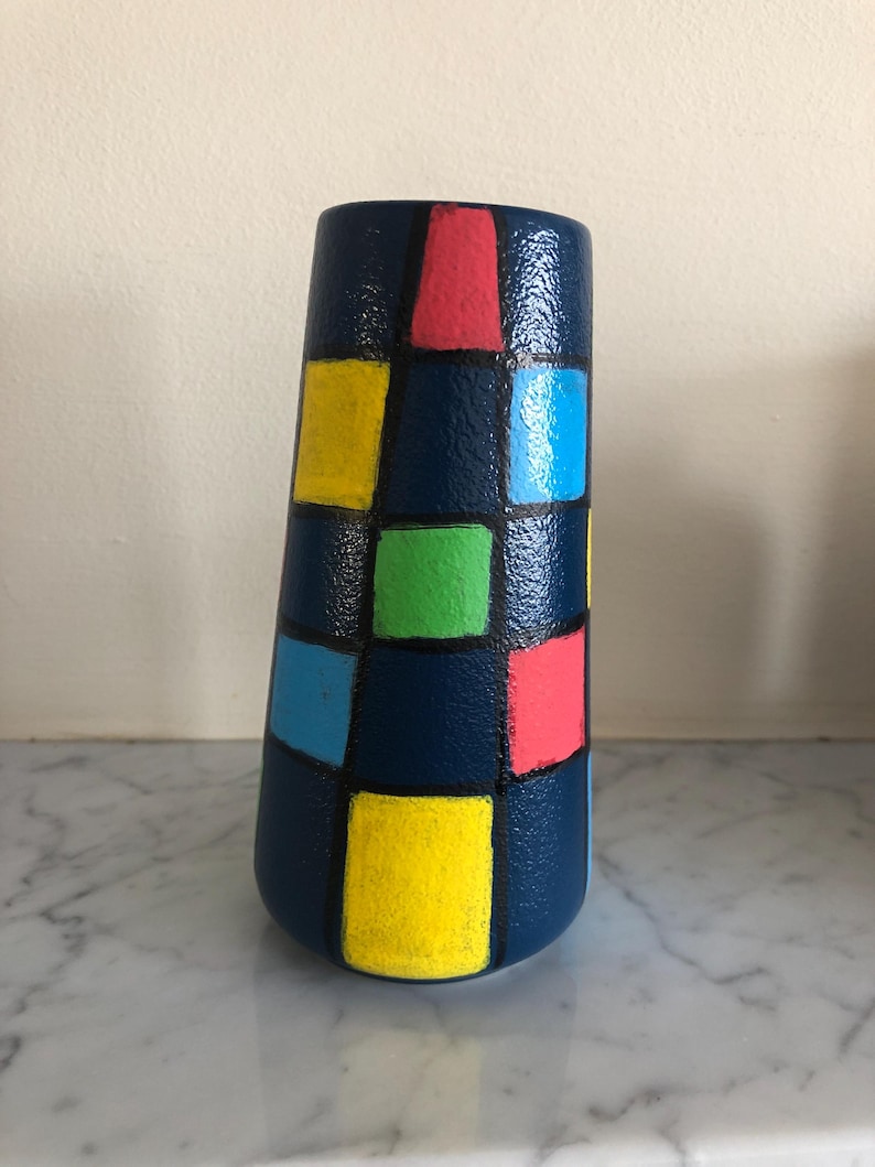 Colourful Harlequin Dedign Vase, Hand Painted Colourful Vase - Etsy