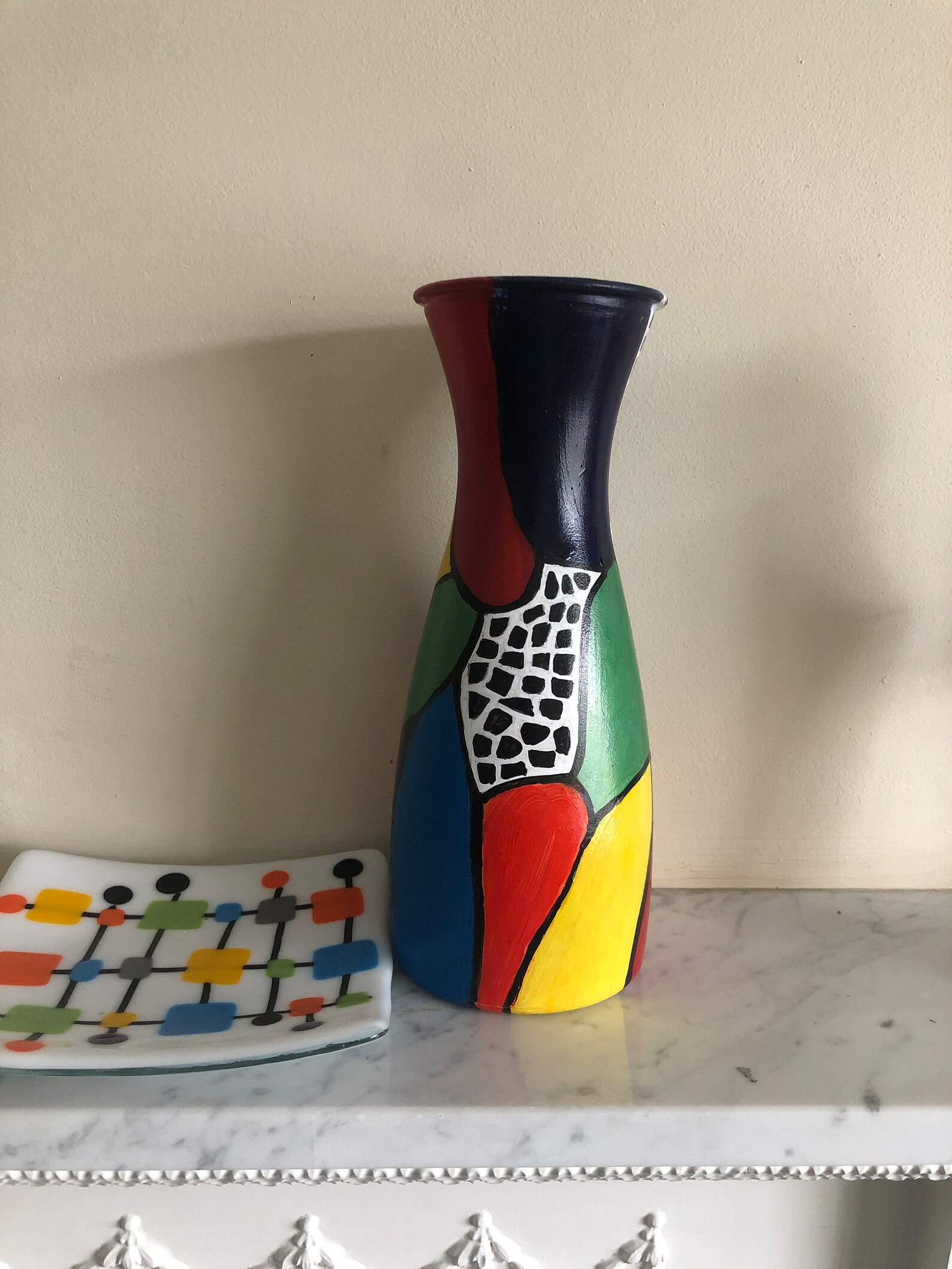 Abstract Art Vasedecorative Vase Colourful Vase - Etsy