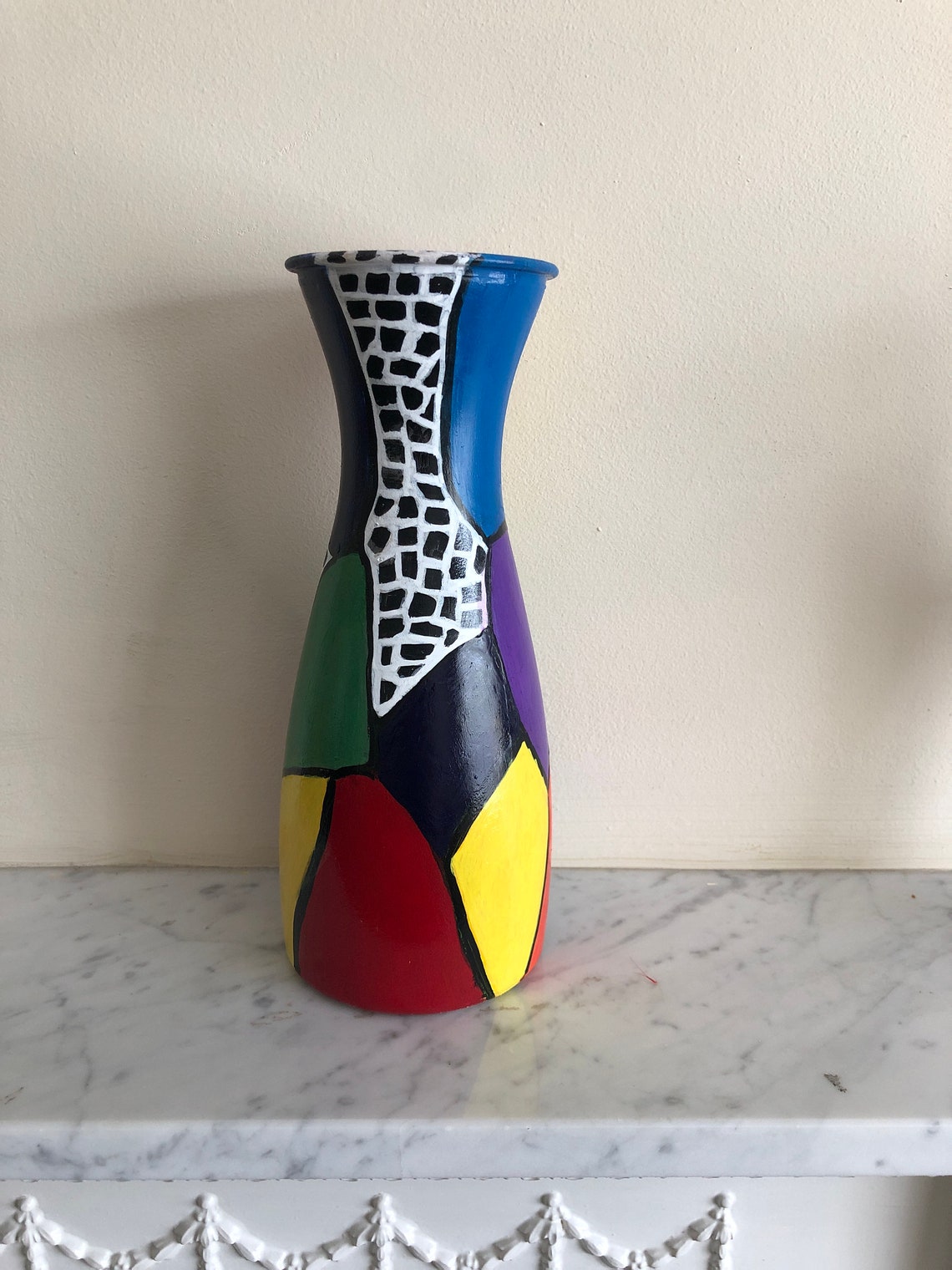 Abstract Art Vasedecorative Vase Colourful Vase - Etsy