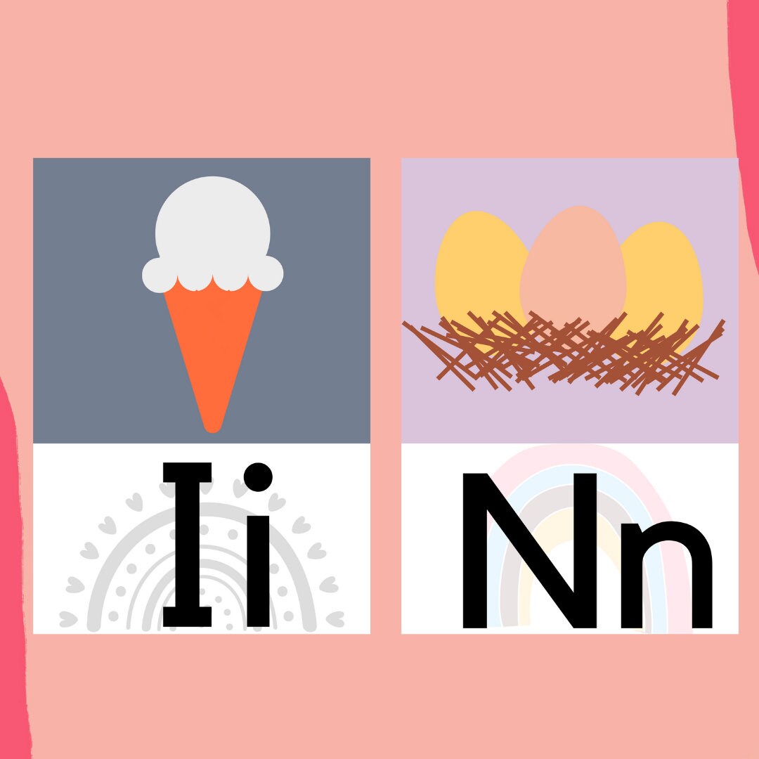 BOHO Alphabet Flashcards Boho Rainbow Alphabet Flashcards - Etsy