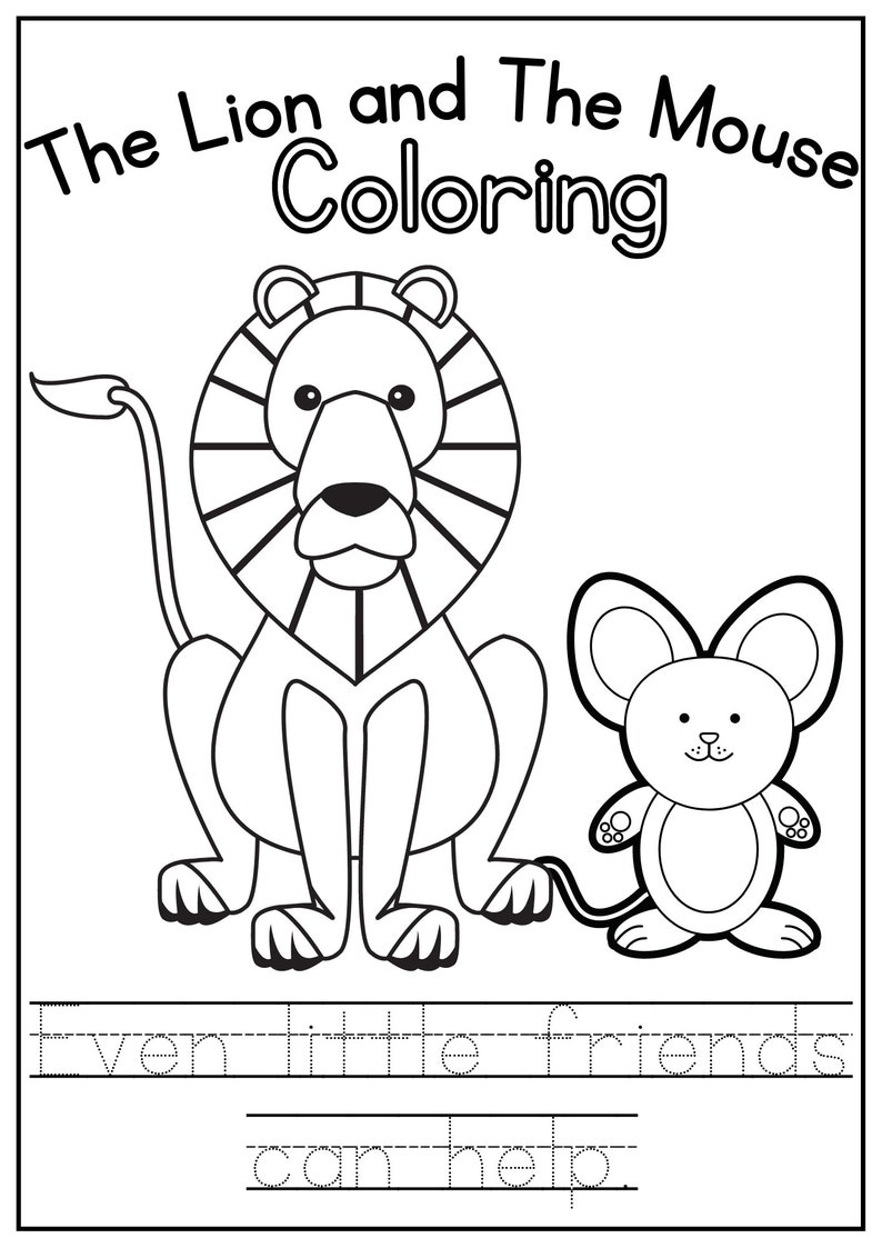 The Lion and the Mouse Fable the Lion and the Mouse Reading Worksheets ...