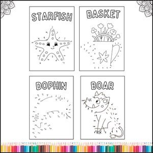 Dot to Dot Summer Coloring Pages Summer Coloring Book End of Year ...
