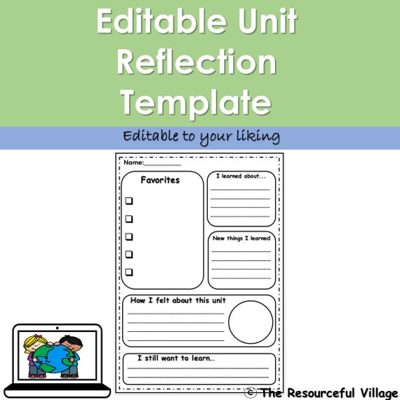 Editable End of Unit Reflection End of Project Reflection | Etsy