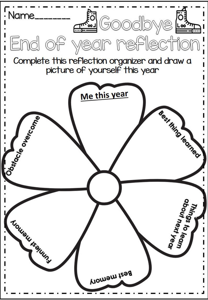EDITABLE End of Year Reflection Activities Summer Activities Graduation ...