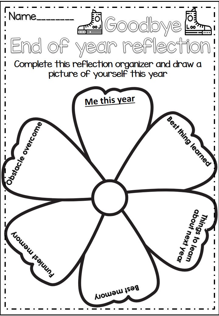 EDITABLE End of Year Reflection Activities Summer Activities Graduation ...