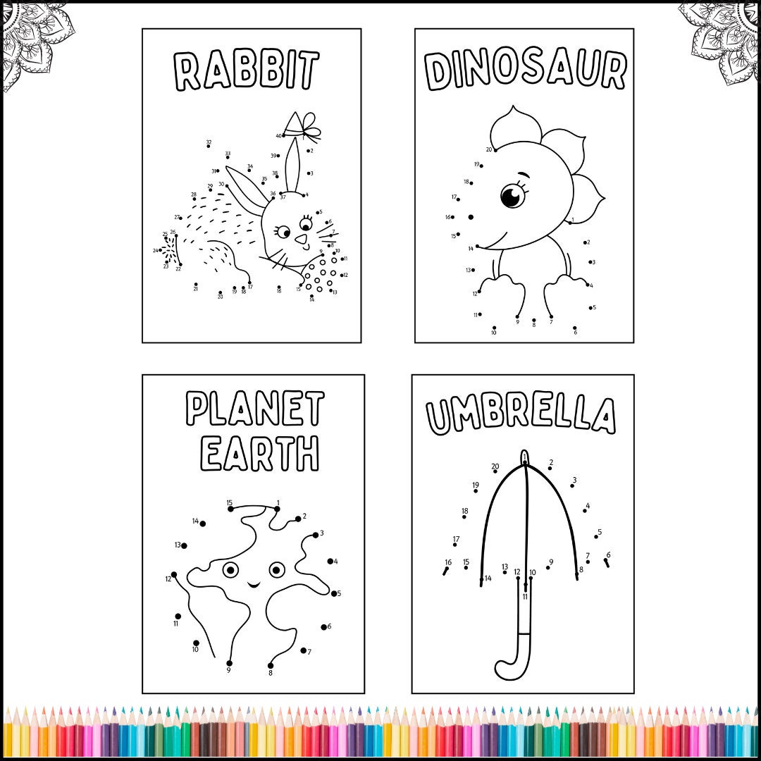 Dot to Dot Summer Coloring Pages Summer Coloring Book End of Year ...