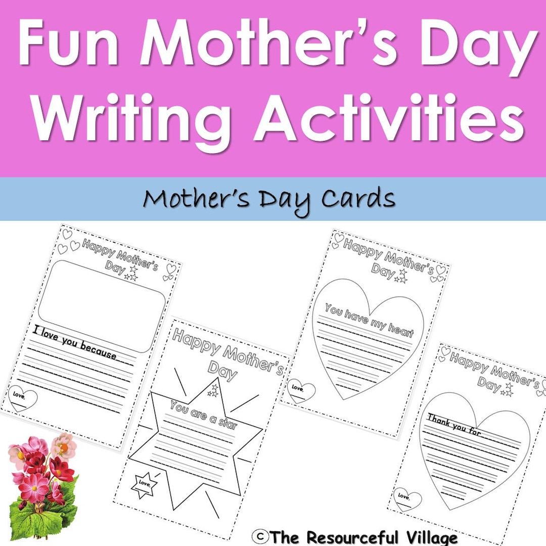 Fun Mother's Day Writing Activities Mother's Day - Etsy UK