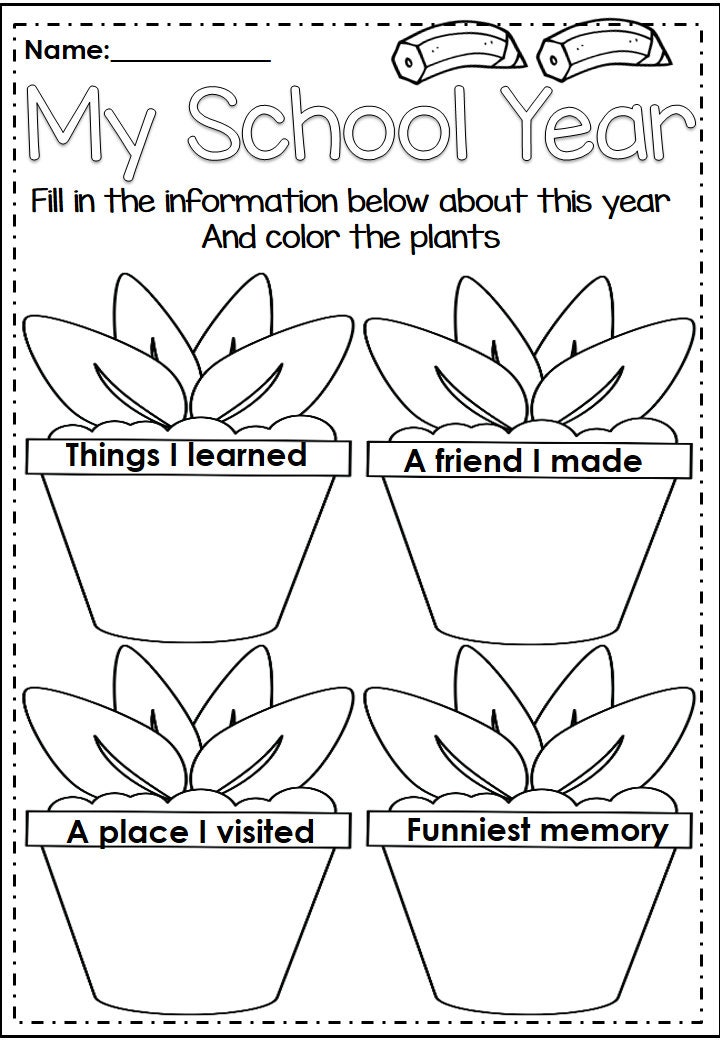 EDITABLE End of Year Reflection Activities Summer Activities Graduation ...