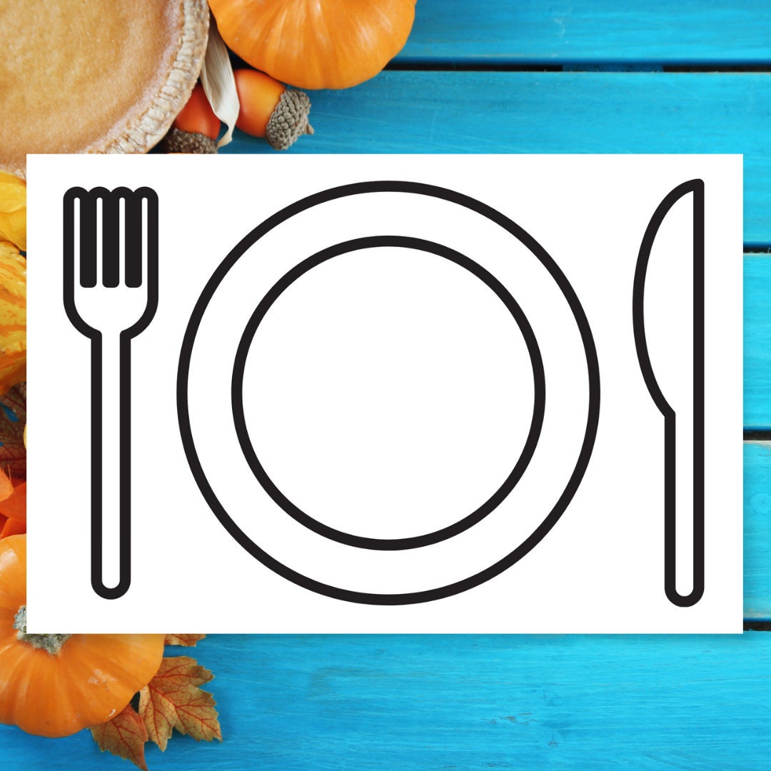 Thanksgiving Dinner Drawing Draw Your Thanksgiving Dinner - Etsy