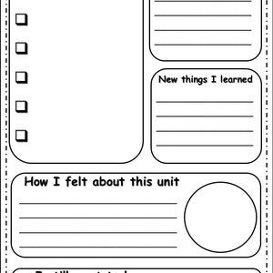 Editable End of Unit Reflection End of Project Reflection - Etsy
