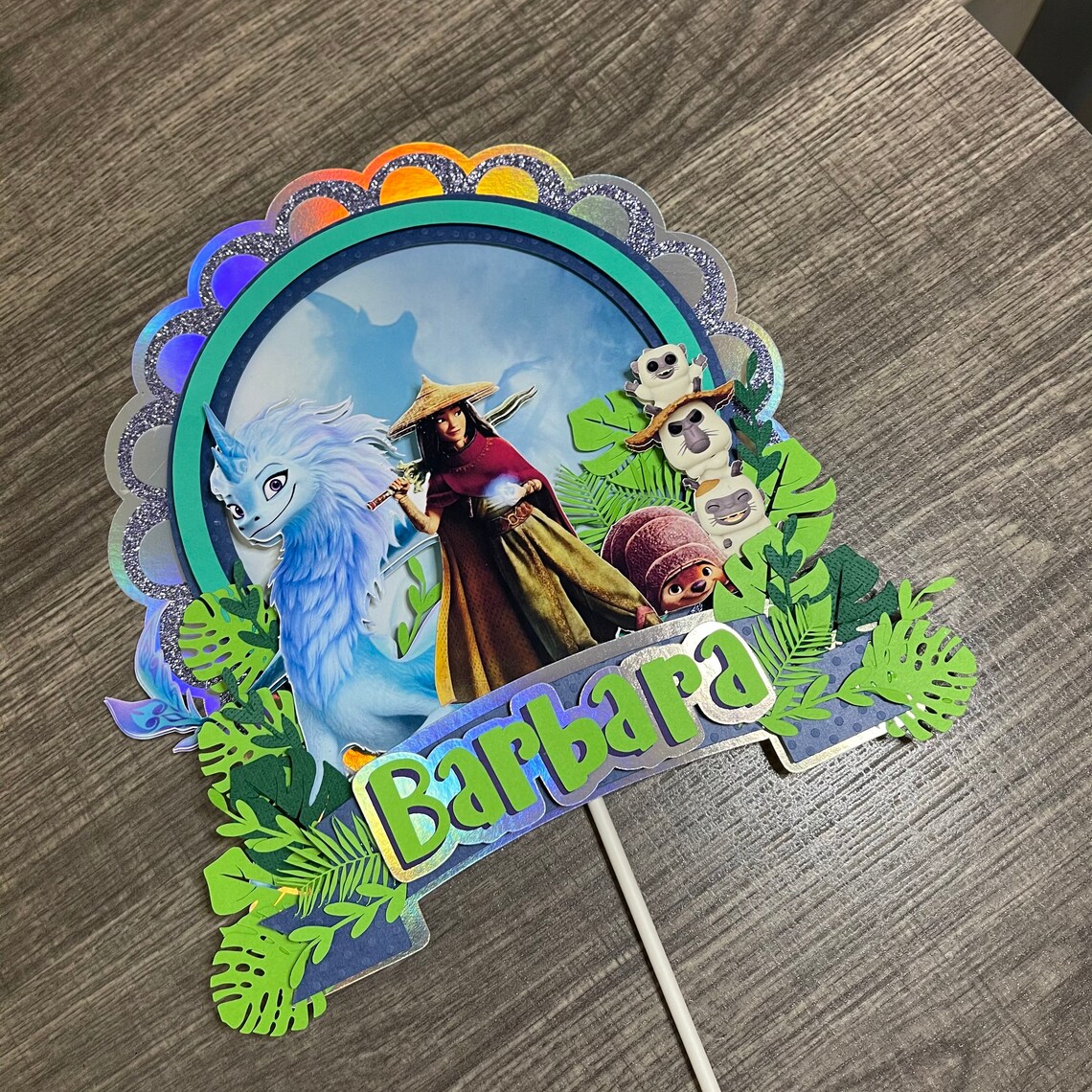 Raya and the Last Dragon Cake Topper Raya Party Decorations - Etsy