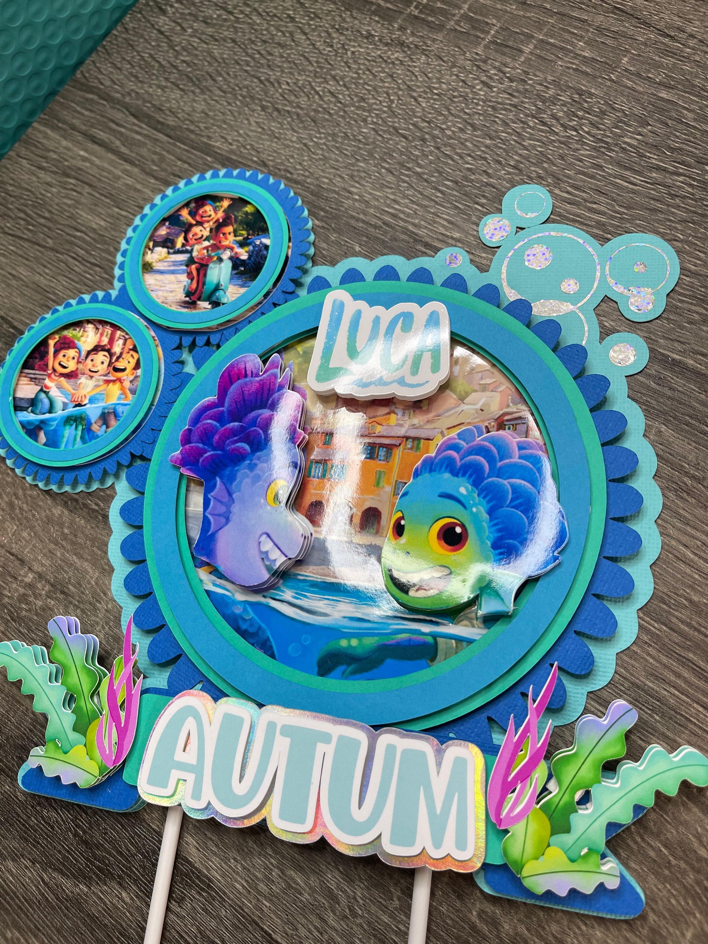 Banners & Signs Luca Cake Topper Luca Disney movie personalized ...